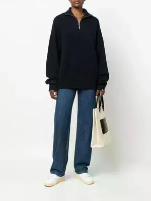 Extreme Cashmere High-neck Zipped Jumper