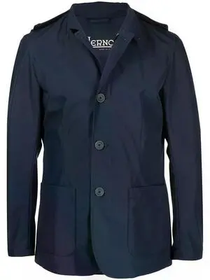 Herno Lightweight Hooded Jacket - Blue