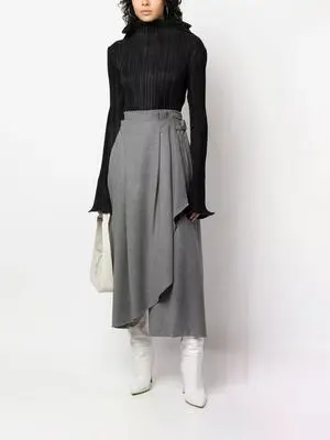 Alberta Ferretti Drape-detail High-waist Culottes