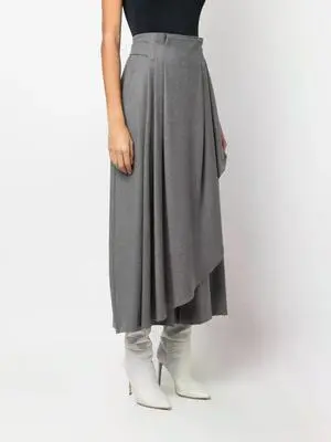 Alberta Ferretti Drape-detail High-waist Culottes