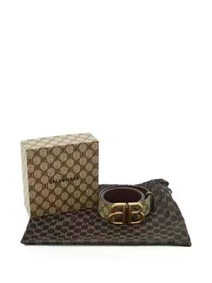 Balenciaga X Gucci The Hacker Project Bb Supreme Canvas Belt - Neutrals