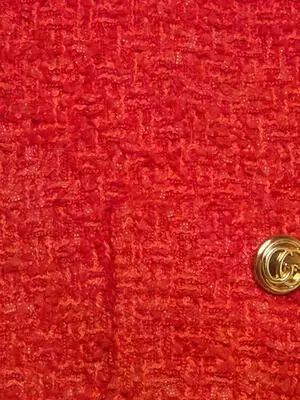Gucci Tweed Collarless Button-front Jacket