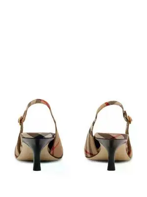 Burberry Dame Check-print Pumps