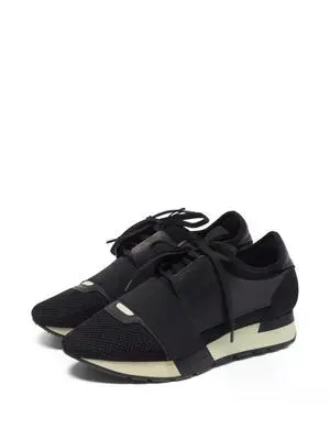 Balenciaga Race Runner Lace-up Sneakers - Black