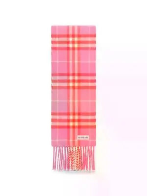 Burberry Narrow Check Cashmere Scarf - Pink
