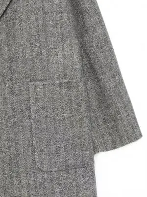 MANZONI 24 Herringbone-pattern Notch-lapels Coat