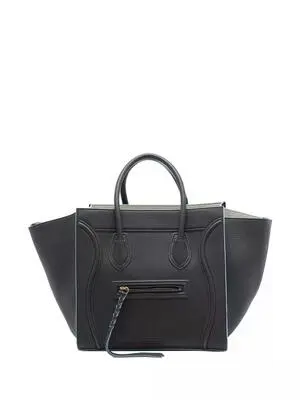 Celine 2016 Medium Leather Phantom Luggage Tote Bag - Grey