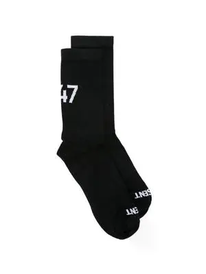 REPRESENT Intarsia-knit Logo Socks - Black