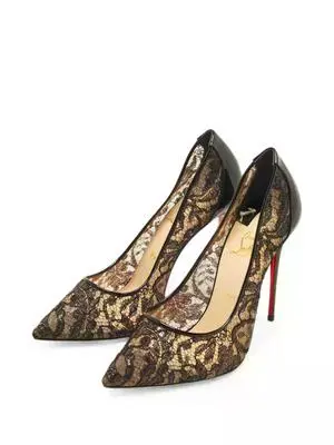 CHRISTIAN LOUBOUTIN Follies Patent Leather Pumps - Black