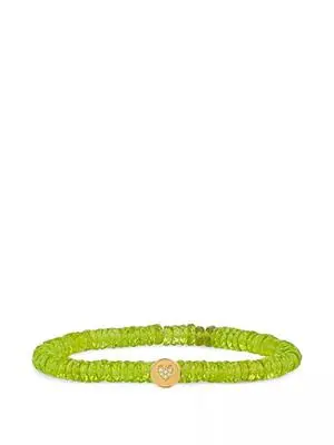 SYDNEY EVAN Peridot And Diamond Heart-charm Bracelet - Gold