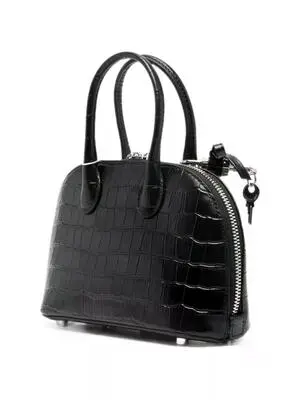 SELF-PORTRAIT Croc-effect Mini Bag - Black