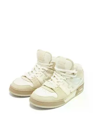 Fendi High-top Sneakers With Ff Logo