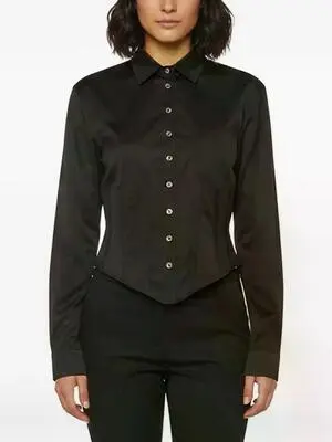 Magda Butrym Corset Style Button Shirt - Black