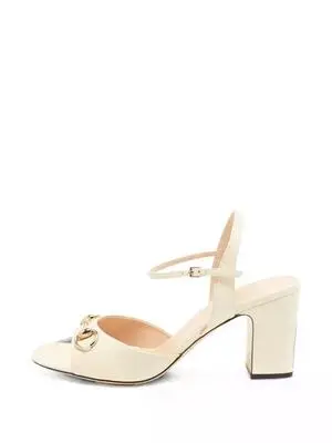 Gucci Lady Horsebit Sandals - Neutrals