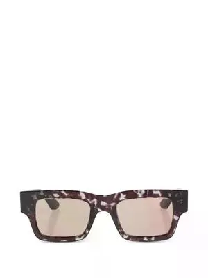 Alexander McQueen Tortoiseshell-effect Rectangle-frame Sunglasses - Brown