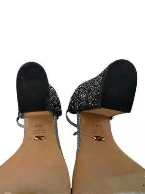 SERGIO ROSSI Glitter Block-heel Sandals