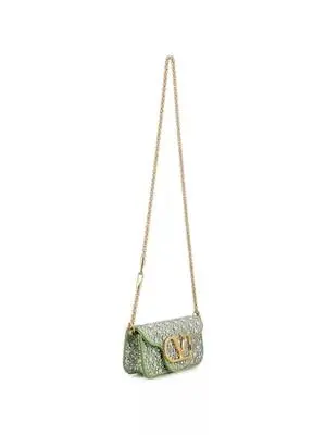 Valentino Garavani Locò Small Embroidered Shoulder Bag