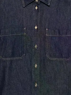 Marina Rinaldi Mrsabissi Scalloped-cuff Denim Shirt