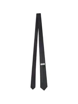 Burberry Pinstriped Silk Neck Tie - Blue