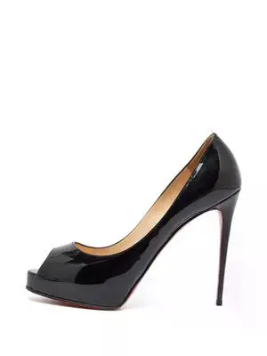 CHRISTIAN LOUBOUTIN Patent Peep-toe Pumps - Black
