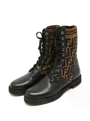 Fendi Lace Up Boots For Women