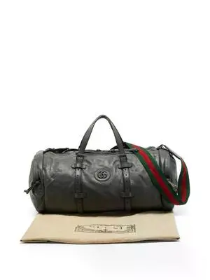 Gucci Logo Plaque Duffel Travel Bag