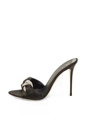 GIUSEPPE ZANOTTI Crystal-embellished Heeled Sandals - Black