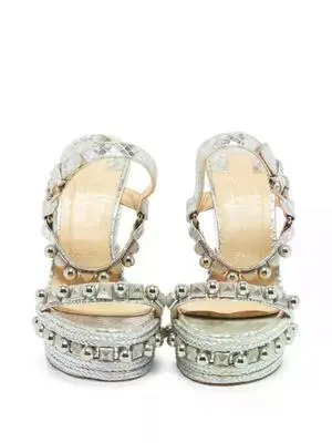 CHRISTIAN LOUBOUTIN Cataclou Snakeskin-embossed Wedge Sandals