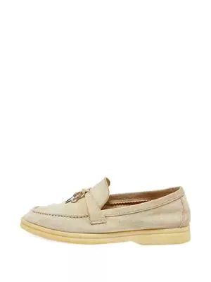 Loro Piana Summer Charms Walk Loafers - Neutrals