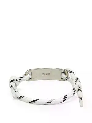 Balenciaga Logo-plate Cord Bracelet