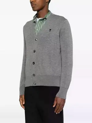 AMI Paris De Coeur V-neck Cardigan