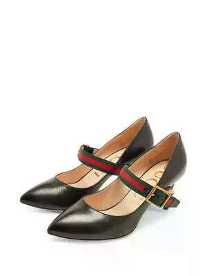 Gucci Sylvie Mary Jane Pumps - Black