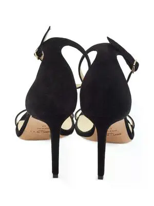 JIMMY CHOO Suede Ankle Strap Stiletto Sandals