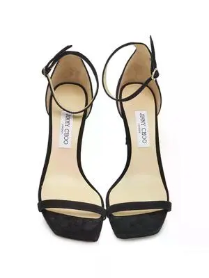JIMMY CHOO Suede Ankle Strap Stiletto Sandals