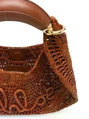 Chloé Summer Banana Raffia Top-handle Tote Bag