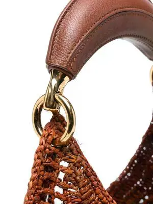 Chloé Crocheted Raffia Top-handle Bag - Brown