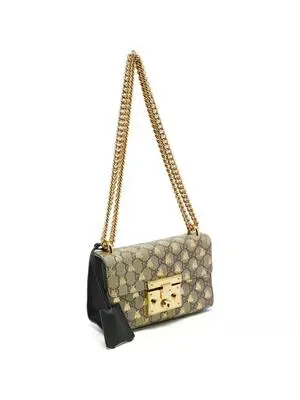 Gucci Padlock Gg Supreme Shoulder Bag - Neutrals