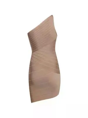 Herve Leger Asymmetrical Mini Dress