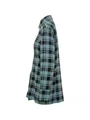 Off-White Check Pleated Dress