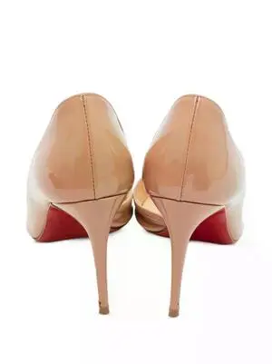 CHRISTIAN LOUBOUTIN Iriza D'orsay Leather Heeled Pumps