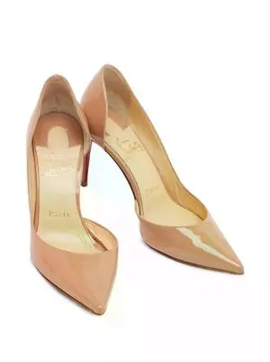 CHRISTIAN LOUBOUTIN Iriza D'orsay Leather Heeled Pumps