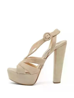 Prada Ankle-strap Platform Sandals - Neutrals