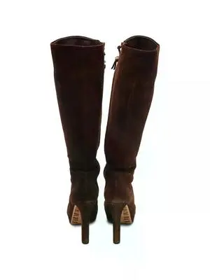 Gucci Suede Platform Knee-high Boots
