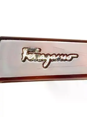 FERRAGAMO Tortoiseshell-effect Square Frame Sunglasses