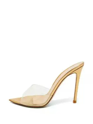 GIANVITO ROSSI Elle Pointed-toe Mules - Gold