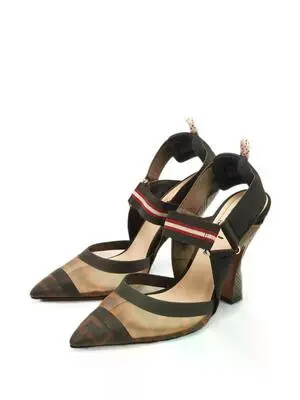 Fendi Colibri Zucca Mesh Slingback Pumps
