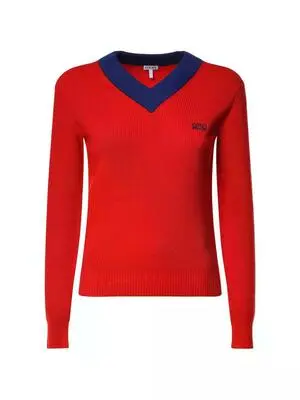 Loewe Sweater In Cotton And Wool - Red