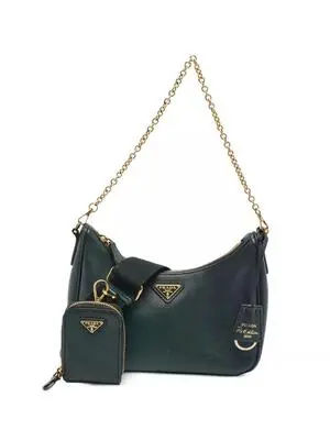 Prada Re-edition 2005 Saffiano Leather Shoulder Bag - Green