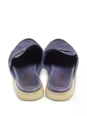 Loro Piana Suede Charms Walk Mules
