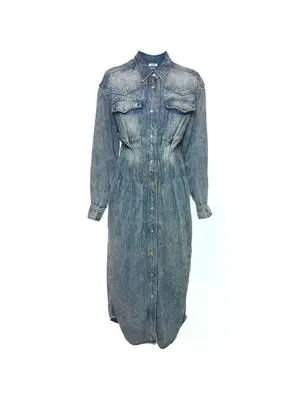 MARANT ETOILE Tomia Acid-wash Midi Dress